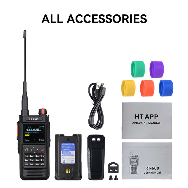 Bundle Radtel RT-660+RT-950 PRO with Programming cable GPS APRS Blueto ...