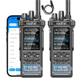 2pcs Radtel RT-950 PRO Black (27Mhz TX/RX) 10W Walkie Talkie AM/FM/USB ...