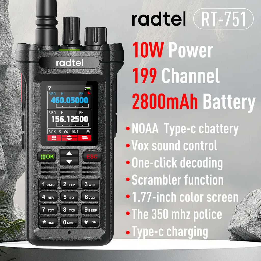 Radtel RT-751 10w Air Band Walkie Talkie Full Band Amateur Ham Radio 1 – Xiamen Radtel ...