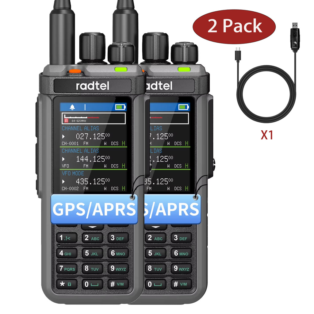 2pcs Radtel RT-880 10W Amateur Multi-Frequency Band High Frequency UH ...