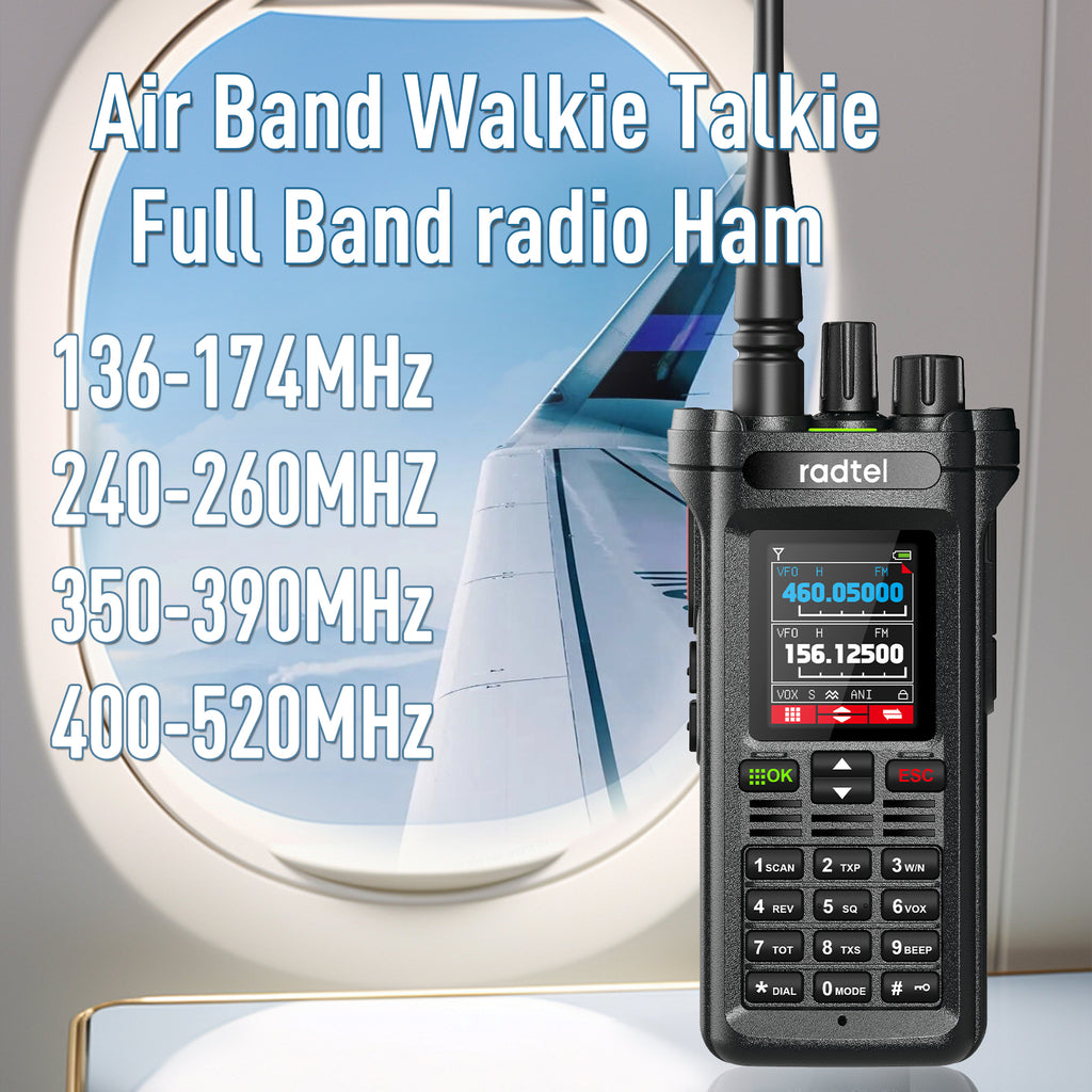Radtel RT-751 10w Air Band Walkie Talkie Full Band Amateur Ham Radio 1 ...