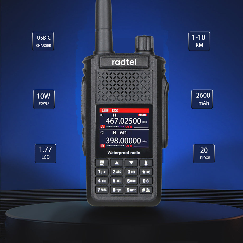Radtel Waterproof Full Bands Amateur Ham Radio, Aviation Air Band Wal ...