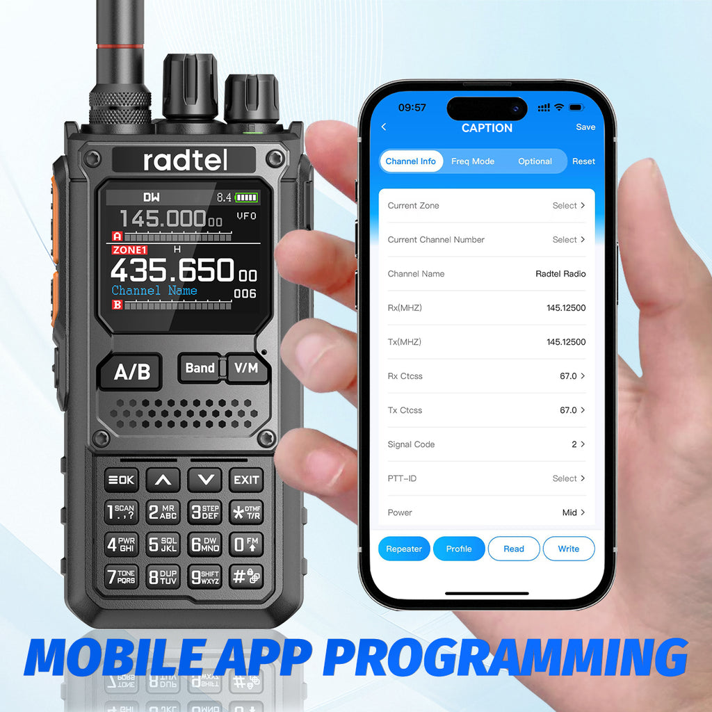 Radtel RT-920 Walkie Talkie Long Range SW MW LW AM SSB CB 10W Receive ...