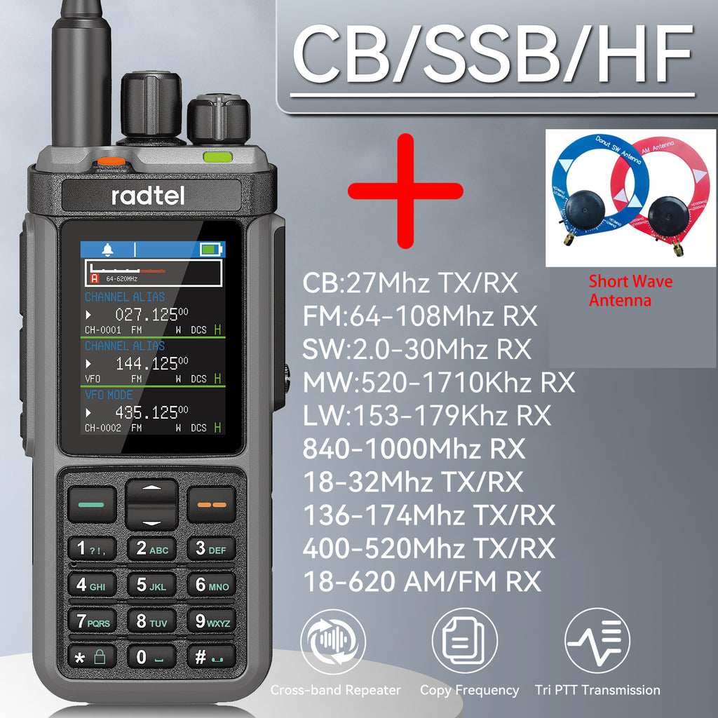 Radtel RT-880 10w Multi Band Ham Radio HF UHF VHF with AM USB LSB CW – Xiamen Radtel Electronics ...