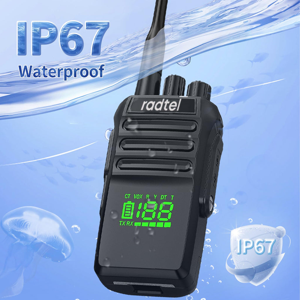 Radtel RT-493 IP67 Waterproof GMRS Radio Handheld 10W Long Range Two