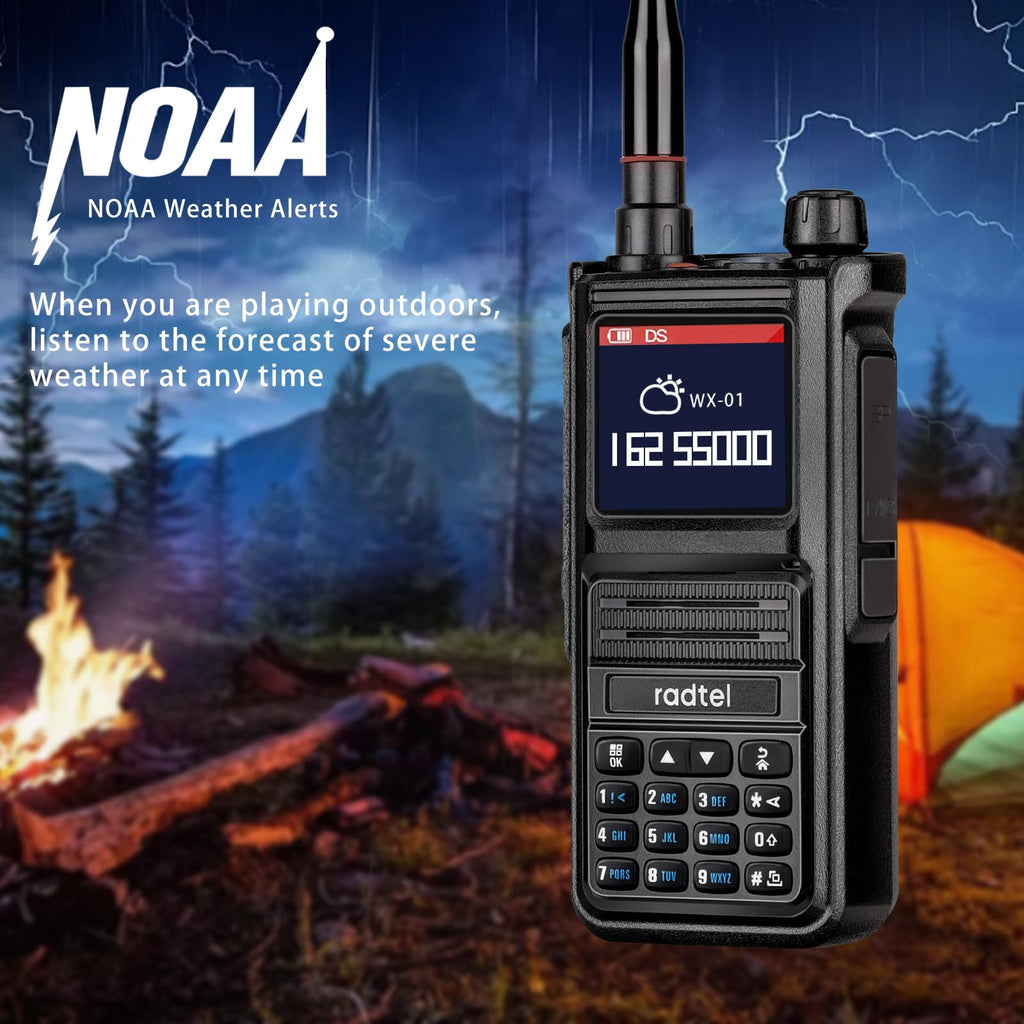 Radtel RT-470X Tri-Band Radio Walkie Talkies 256CH Aviation Air Band ...