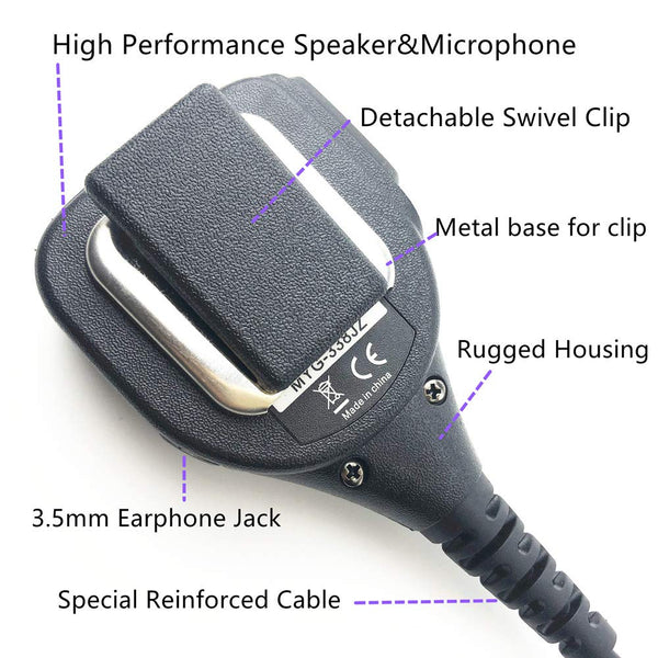 Radtel Heavy Duty Speaker Mic Microphone Compatible with BaoFeng ...