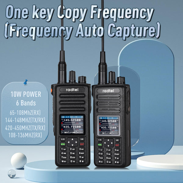 Radtel RT-730 10W Air Band Walkie Talkie, Full Band 199CH HT, Recharg ...