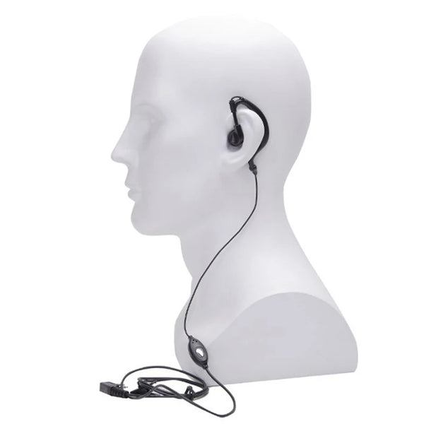 2 Pin Walkie Talkie Headset Earphone K-Plug Wired Two Way Ham Radio E ...