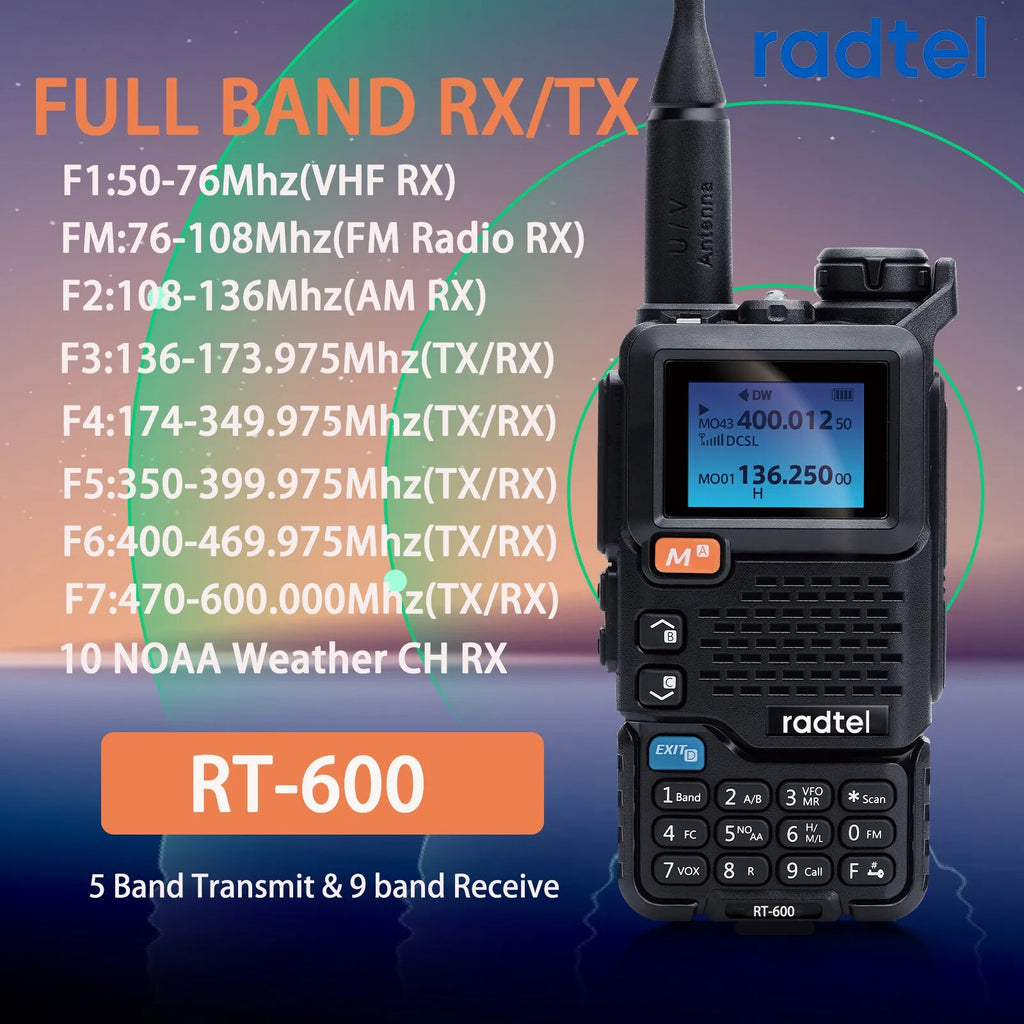 Radtel RT-600 Air Band Walkie Talkie Portable Am Fm Two Way Radio Com – Xiamen Radtel ...