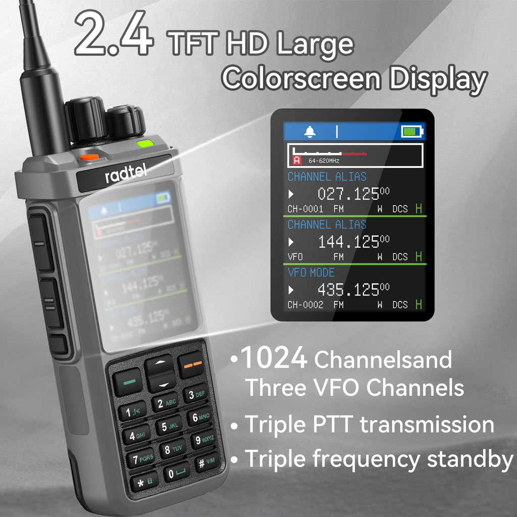Radtel RT-880 10w Multi Band Ham Radio HF UHF VHF with AM USB LSB CW ...